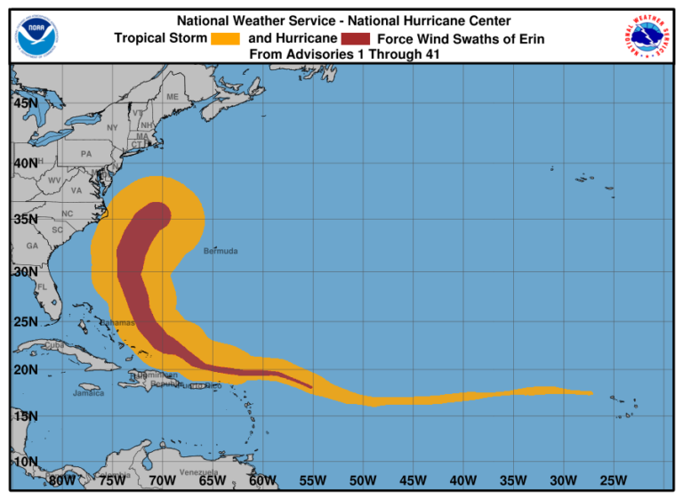LIVE MAP: Track the path of Hurricane Erin | PBS News
