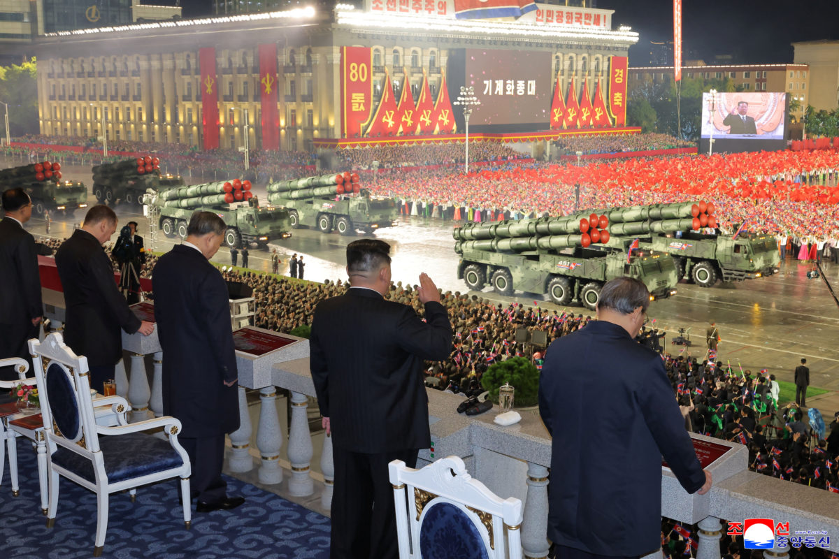 North Korea displays new long-range missile at military parade ...