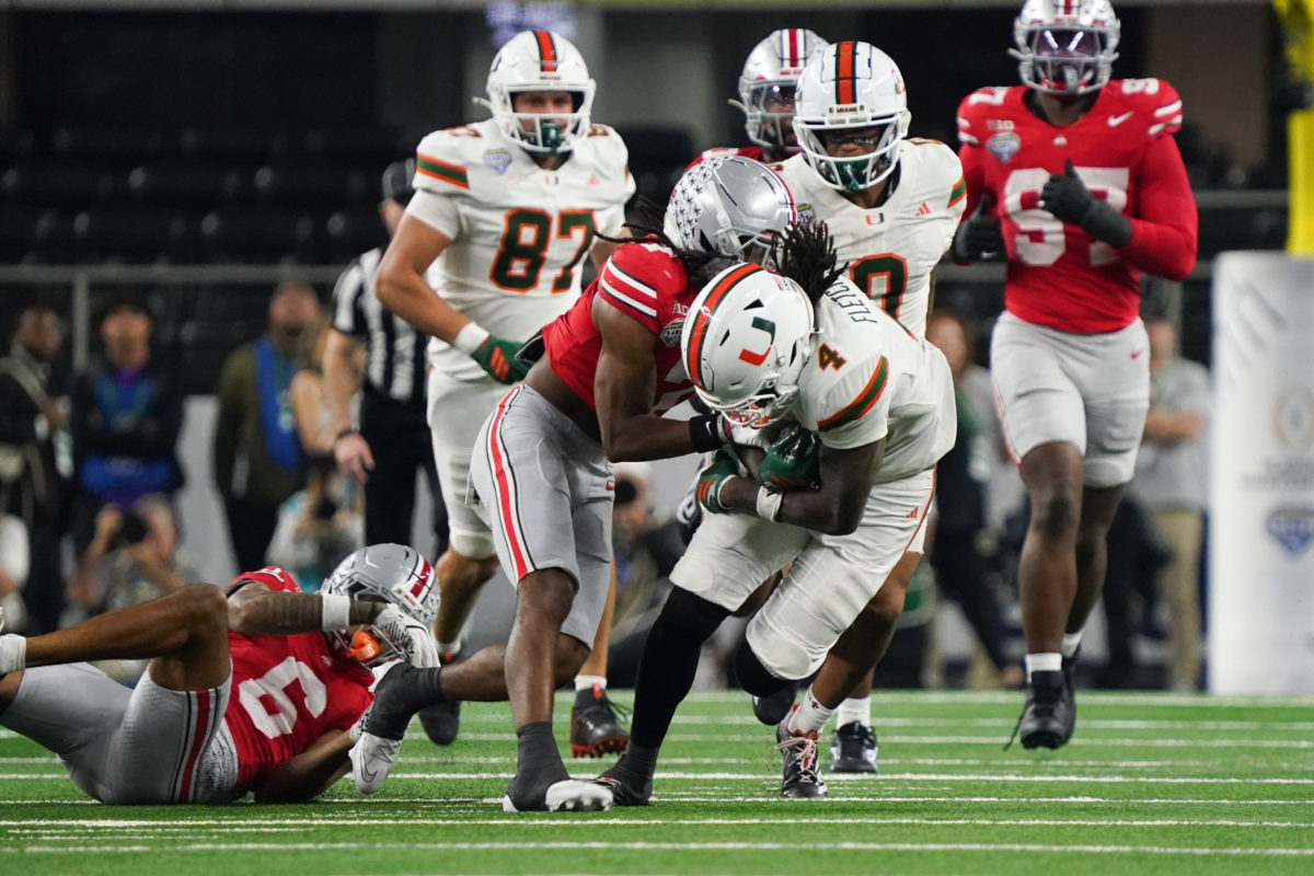 Miami ousts defending champ Ohio State in college football quarterfinal ...