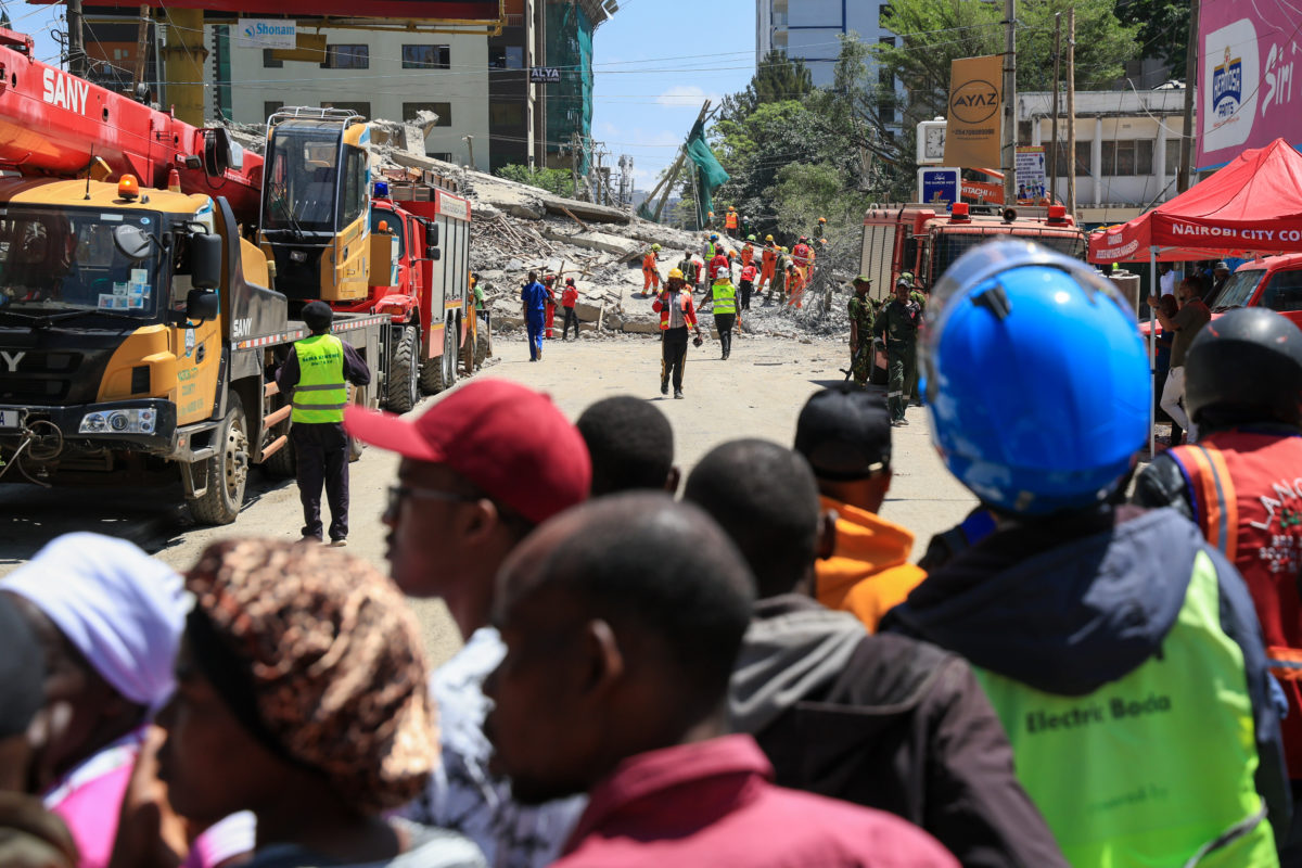 Tall building under construction collapses in Nairobi, with 4 believed ...