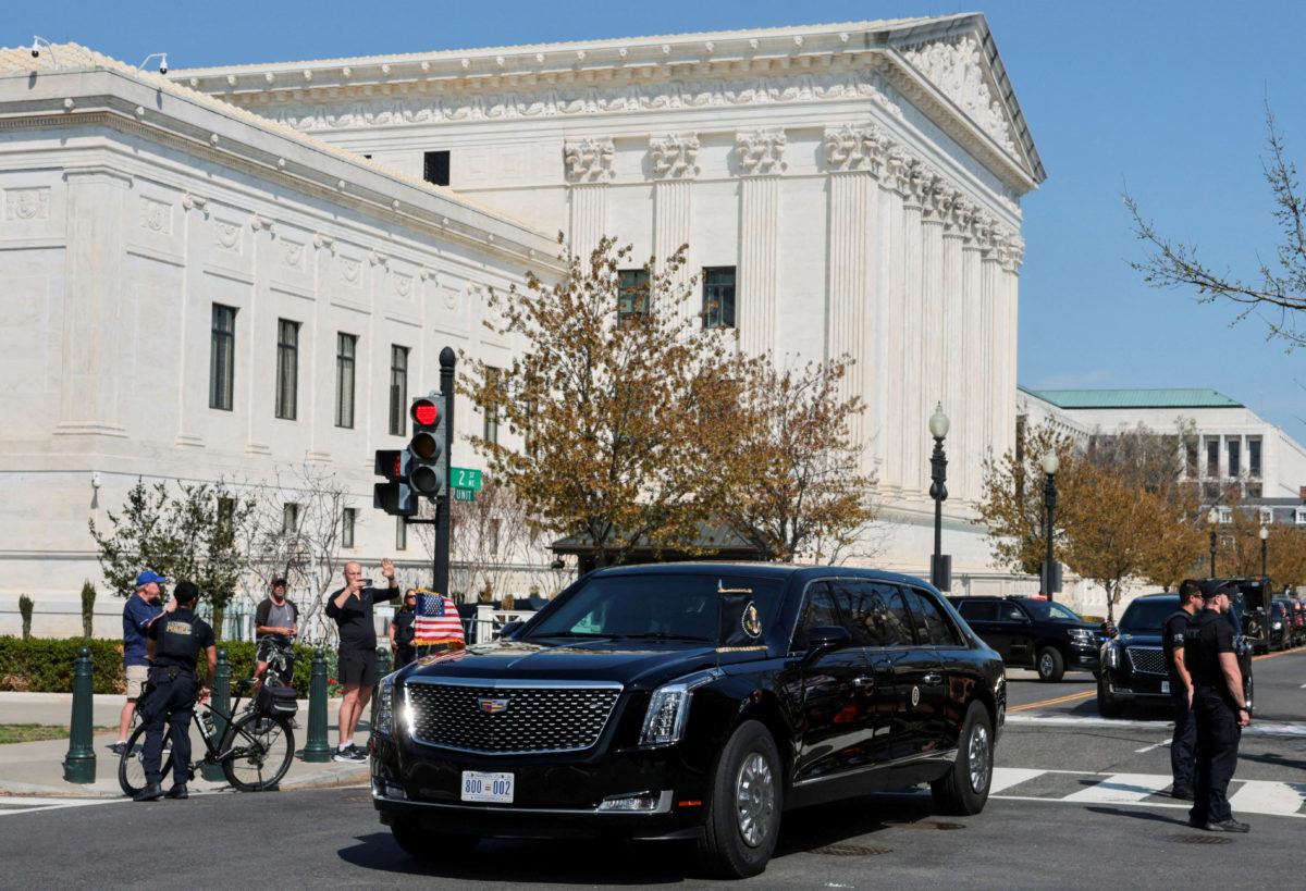 Whispers in the Supreme Court as Trump takes a front-row seat for oral ...