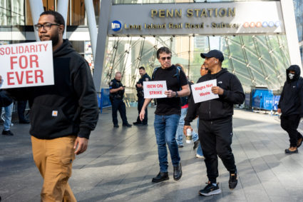 New York strike shuts down North America's largest commuter rail system ...